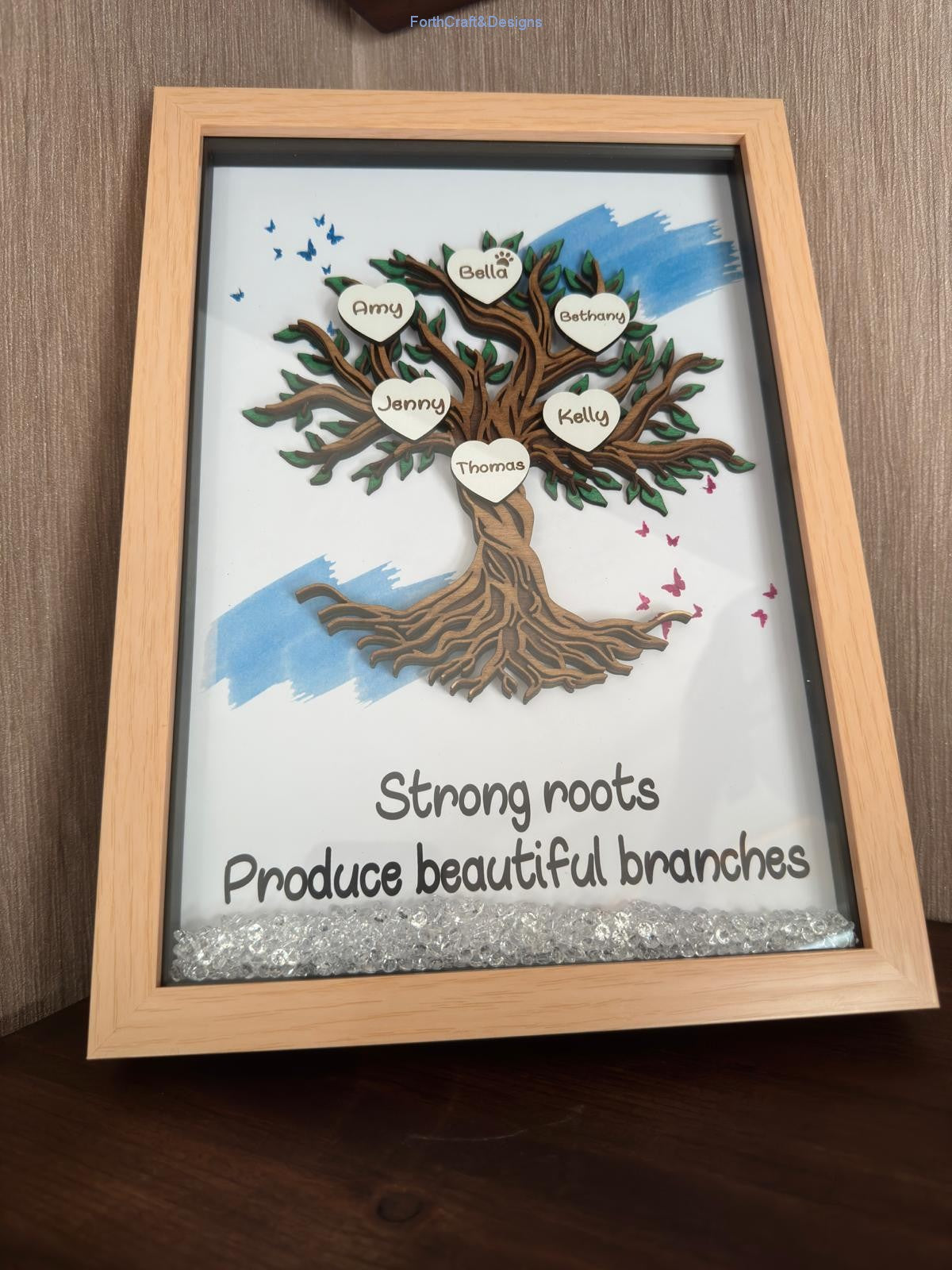 Framed Family Tree Picture Frame,-Forth Craft and Designs